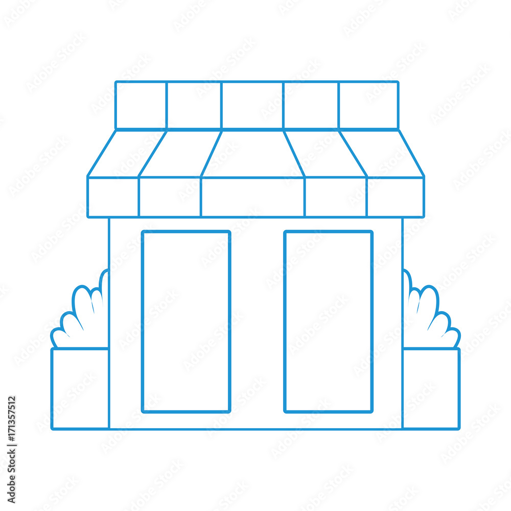 silhouette supermarket store to shopping fresh products vector ...