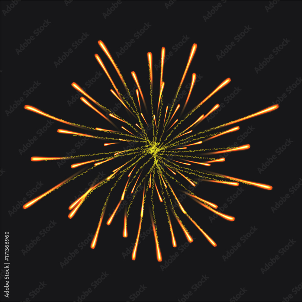 Firework concept background, realistic style Stock Vector | Adobe Stock