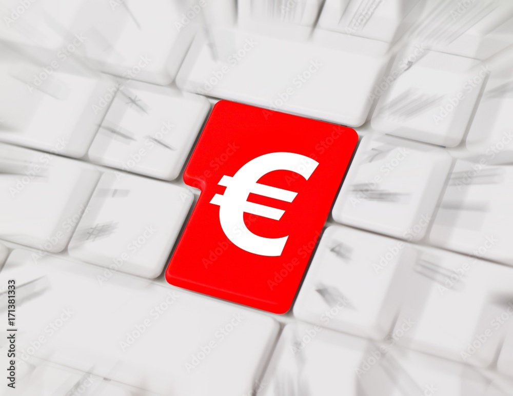 Eurozeichen auf der Tastatur Stock Photo | Adobe Stock