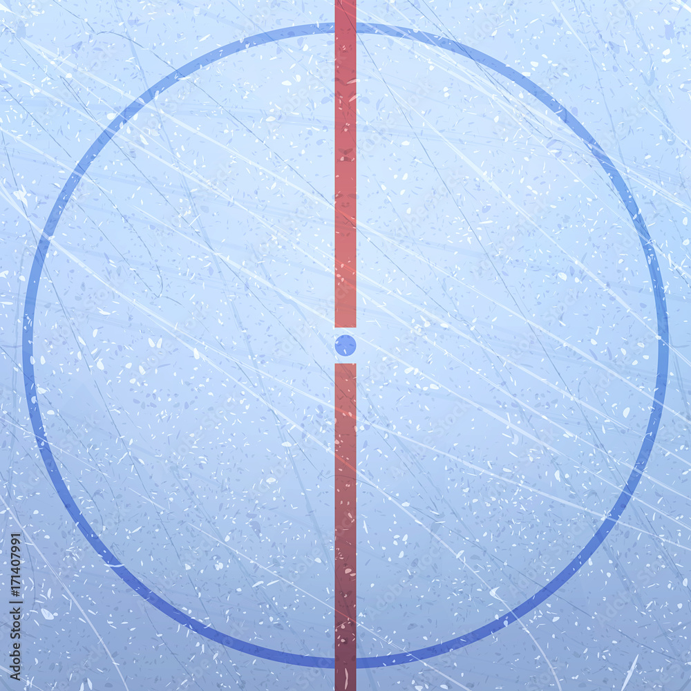 Vector of ice hockey rink. Textures blue ice. Ice rink. Ice hockey ...