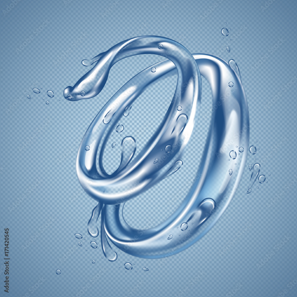 Water stream effect in form of round circles Stock Vector | Adobe Stock