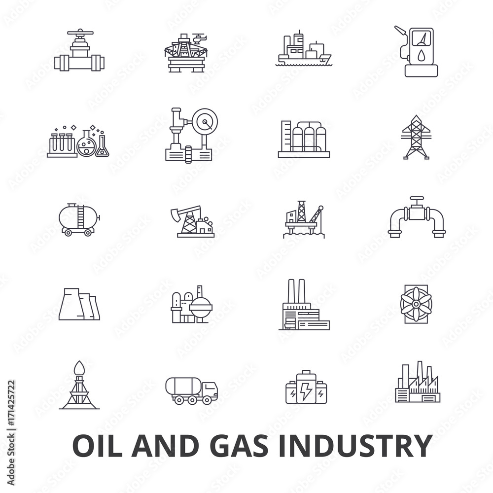 Oil and gas industry, rig, platform, exploration, refinery, energy ...