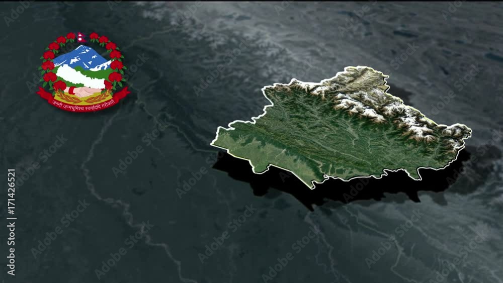 Western Development Region with Coat Of Arms Animation Map Development ...
