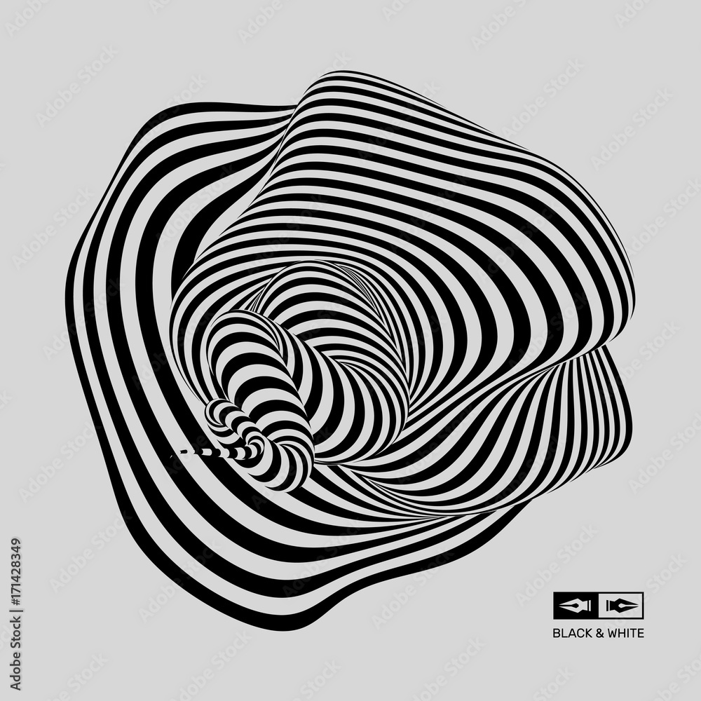 Abstract 3D geometrical background. Pattern with optical illusion ...