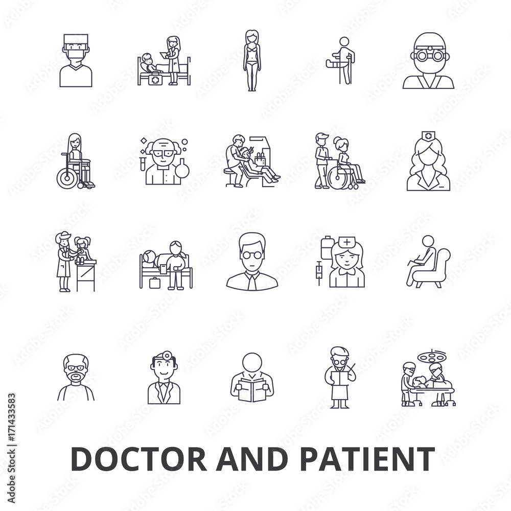 Doctor and patient, cabinet, medical, hospital, consultation, nurse ...