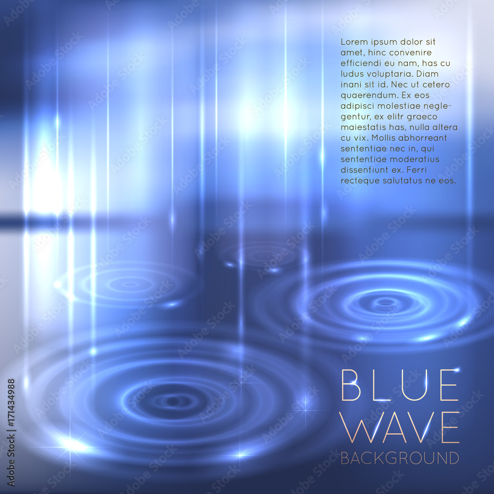 Blue circle wave vector technology background Stock Vector | Adobe Stock