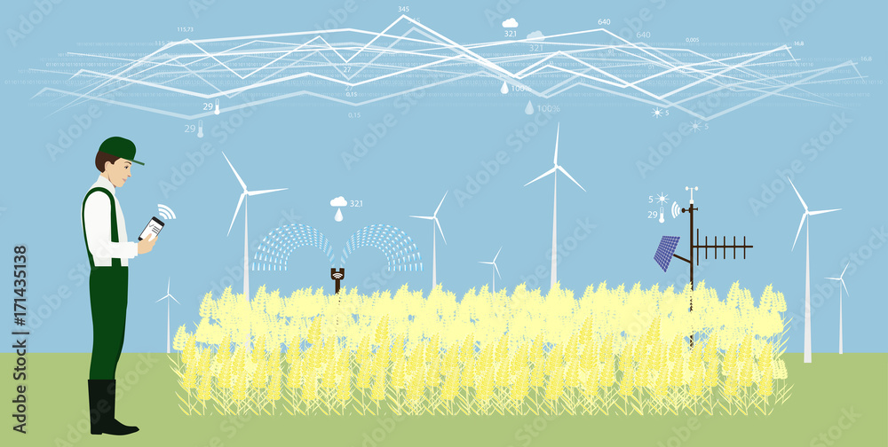 Internet of things in agriculture. Smart farm with wireless control ...