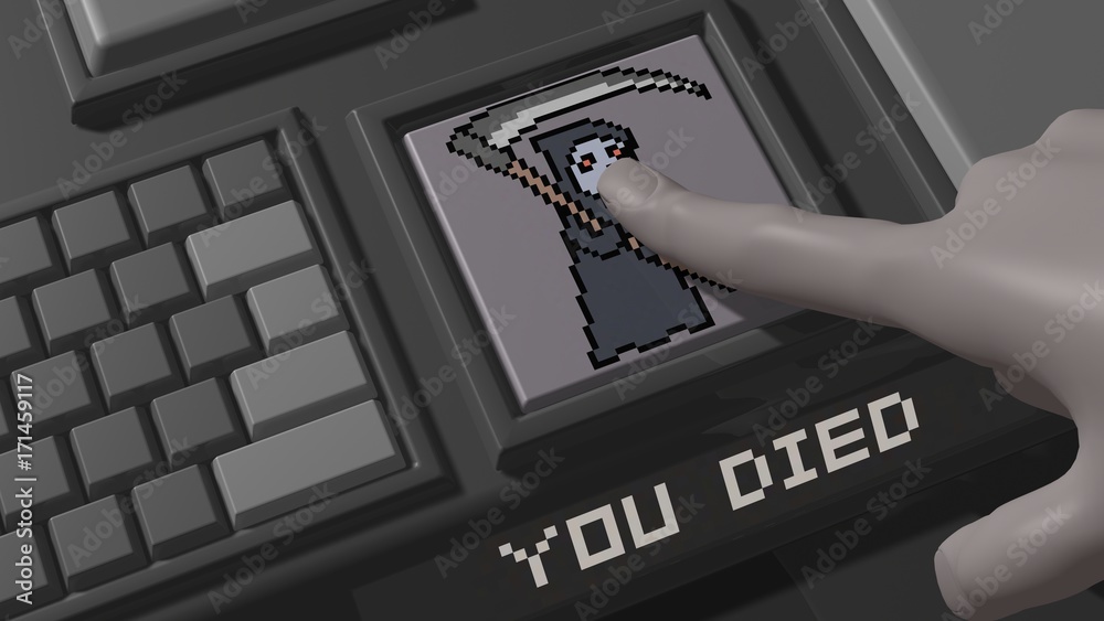 death push button 3d render Stock Illustration | Adobe Stock