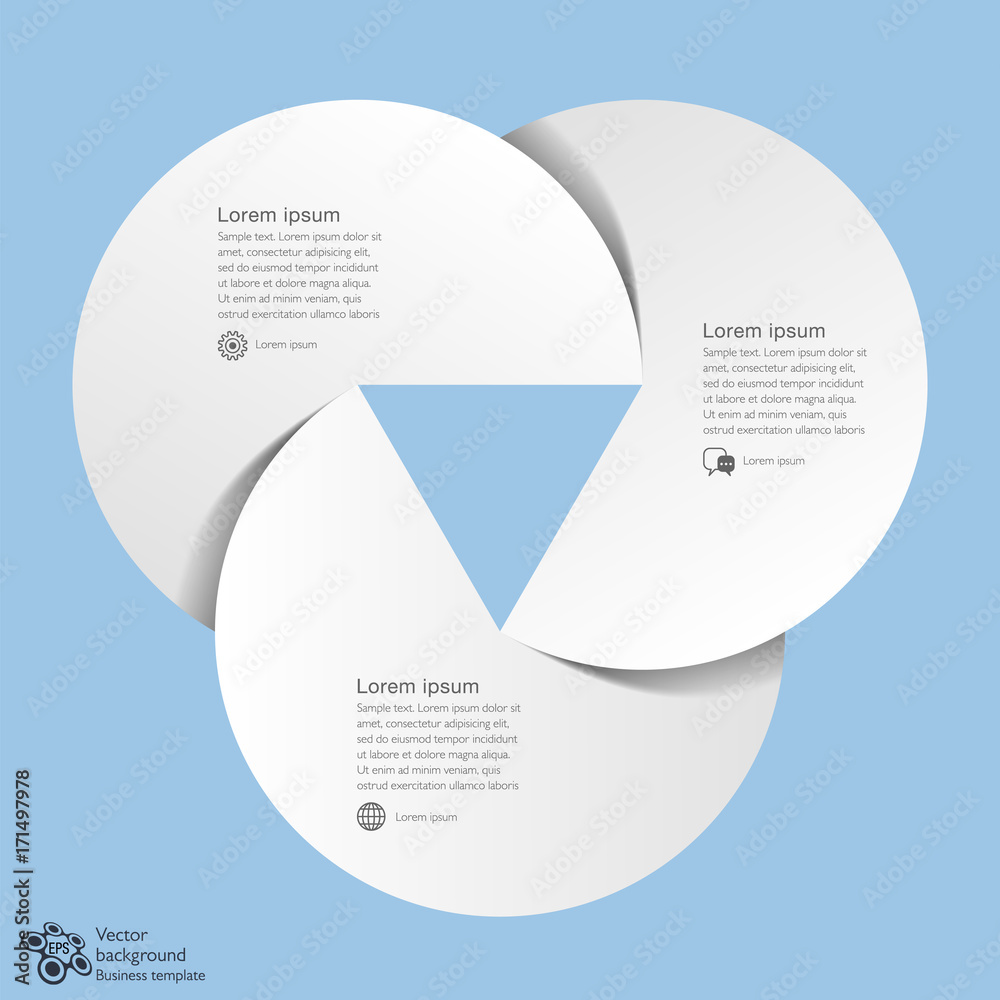 Infographics Vector Background 3-Step Process Stock Vector | Adobe Stock