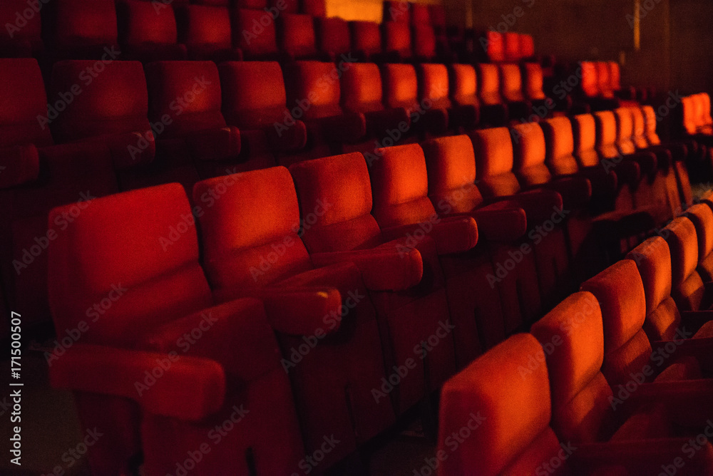 Red theatre seats Stock Photo | Adobe Stock