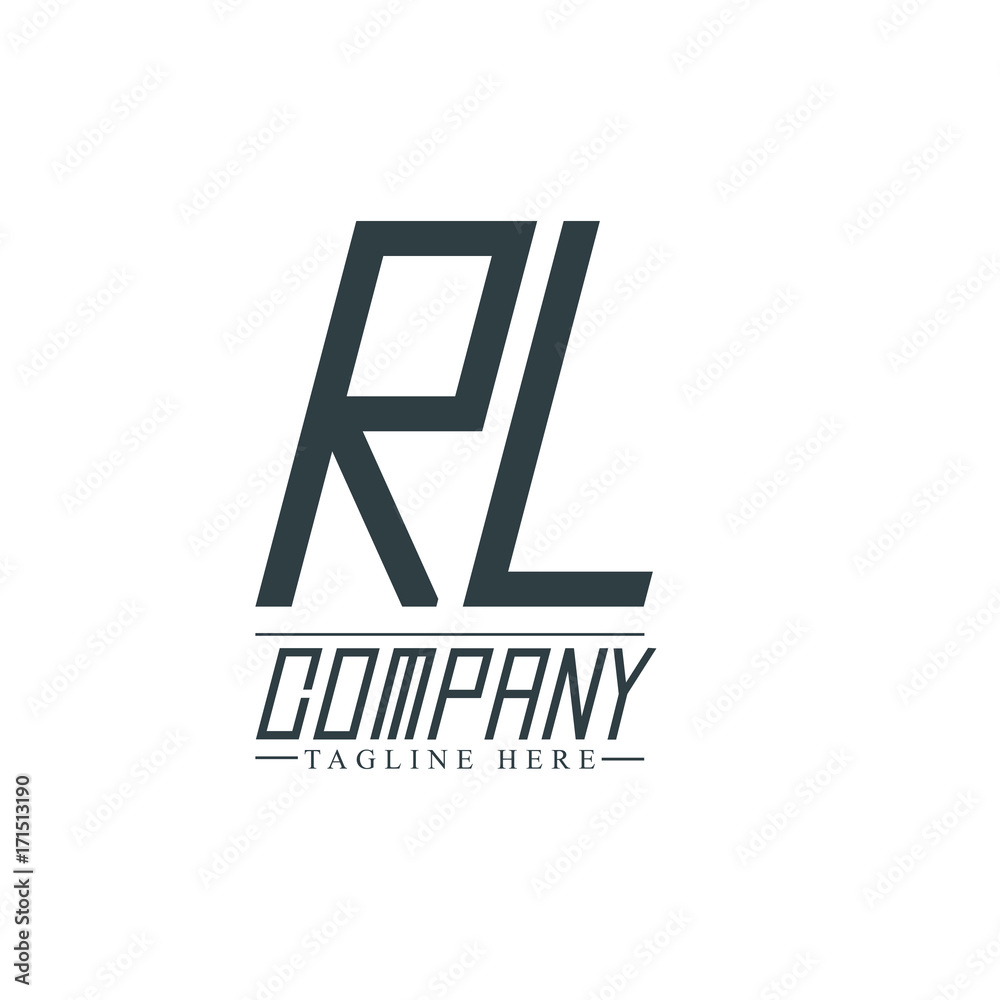 Initial Letter RL Design Logo Template Stock Vector | Adobe Stock