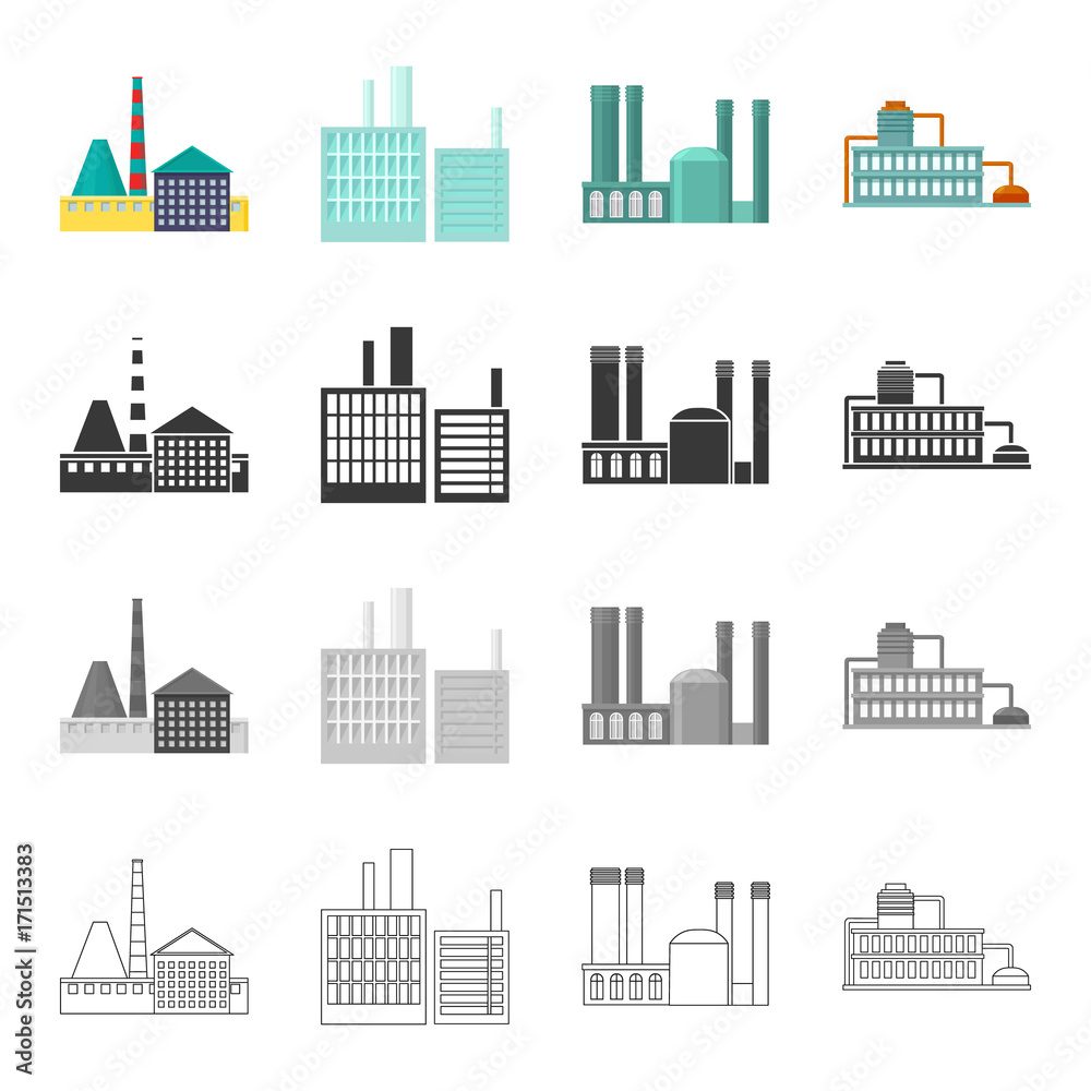 Processing plant, industrial production facilities. Plant and factory ...