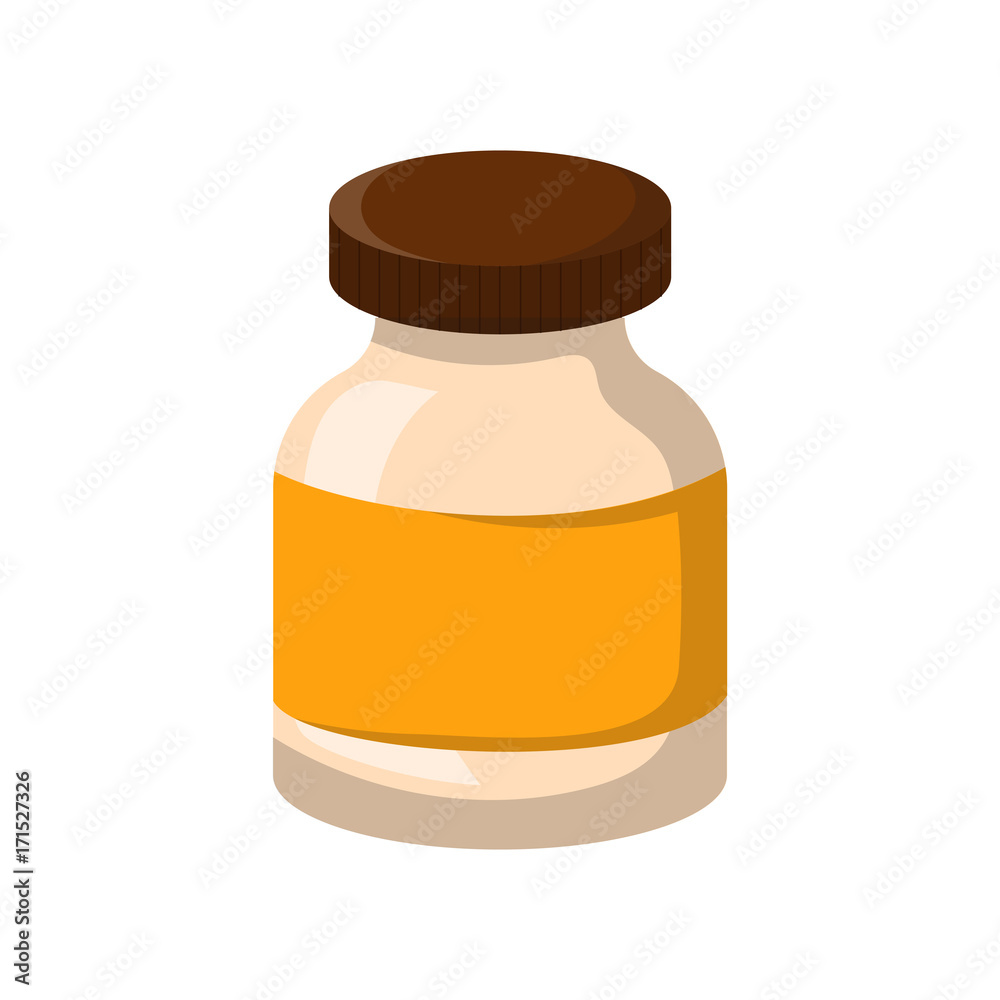 Vector cartoon isolated pill bottle Stock Vector | Adobe Stock