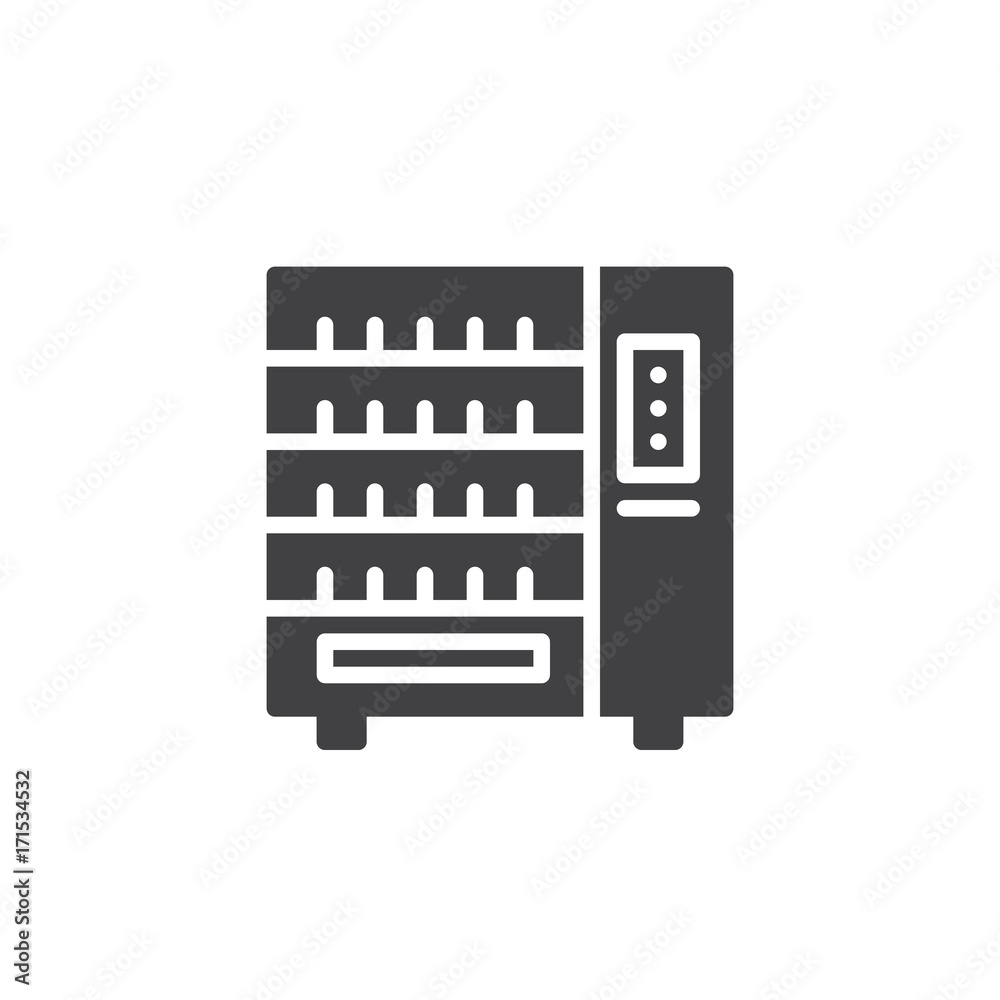 Vending machine icon vector, filled flat sign, solid pictogram isolated ...