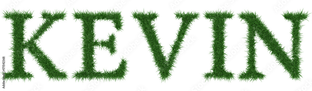 Kevin - 3D rendering fresh Grass letters isolated on whhite background ...