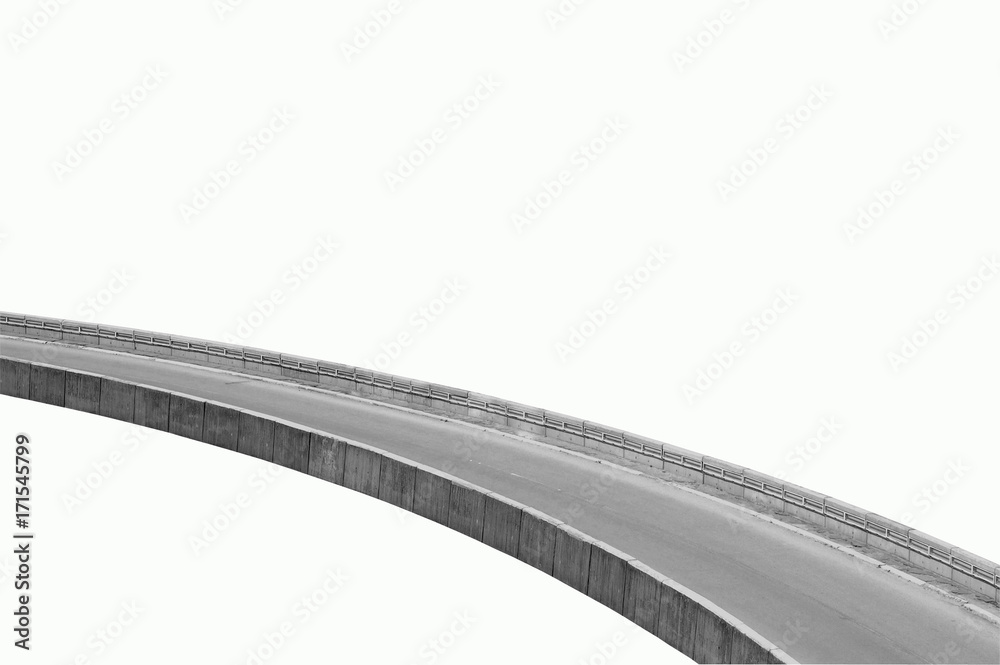 Cut out viaduct road section isolated on white background Stock Photo ...