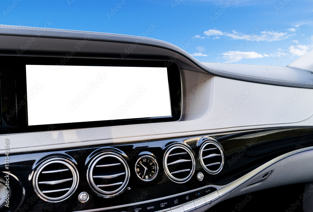 White Screen system display for GPS Navigation and Multimedia ...