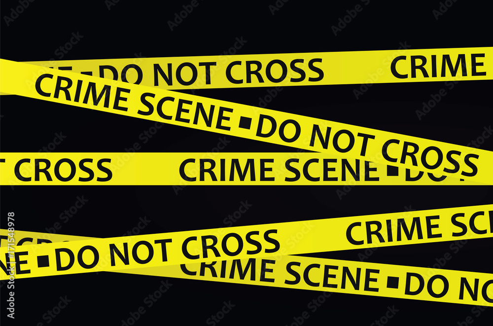 Crime scene tape. vector illustration Stock Vector | Adobe Stock