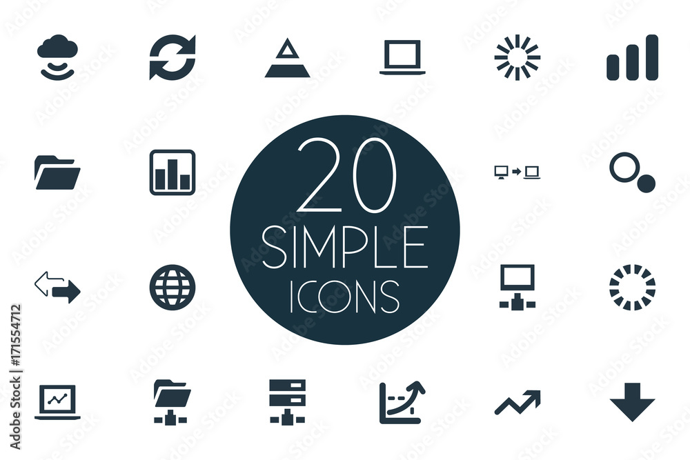 Vector Illustration Set Of Simple Information Icons. Elements Process ...