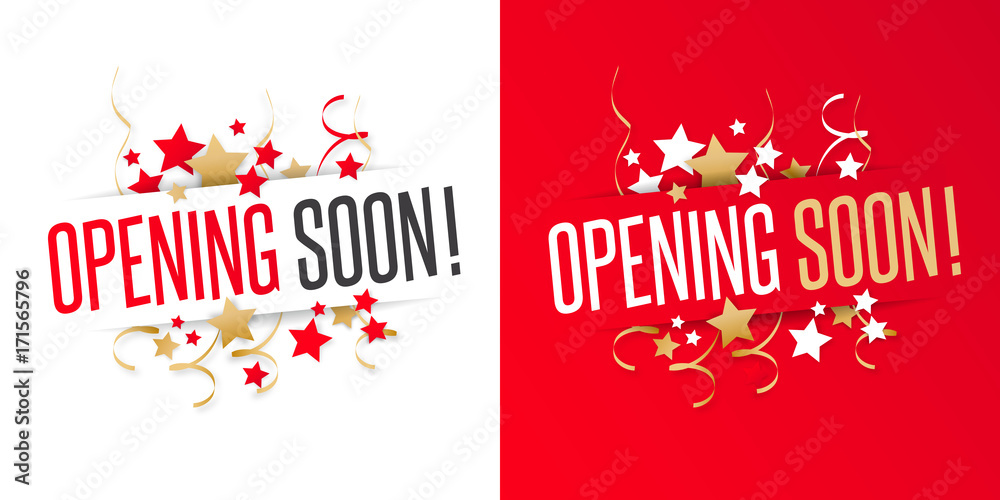 Opening soon Stock Vector | Adobe Stock