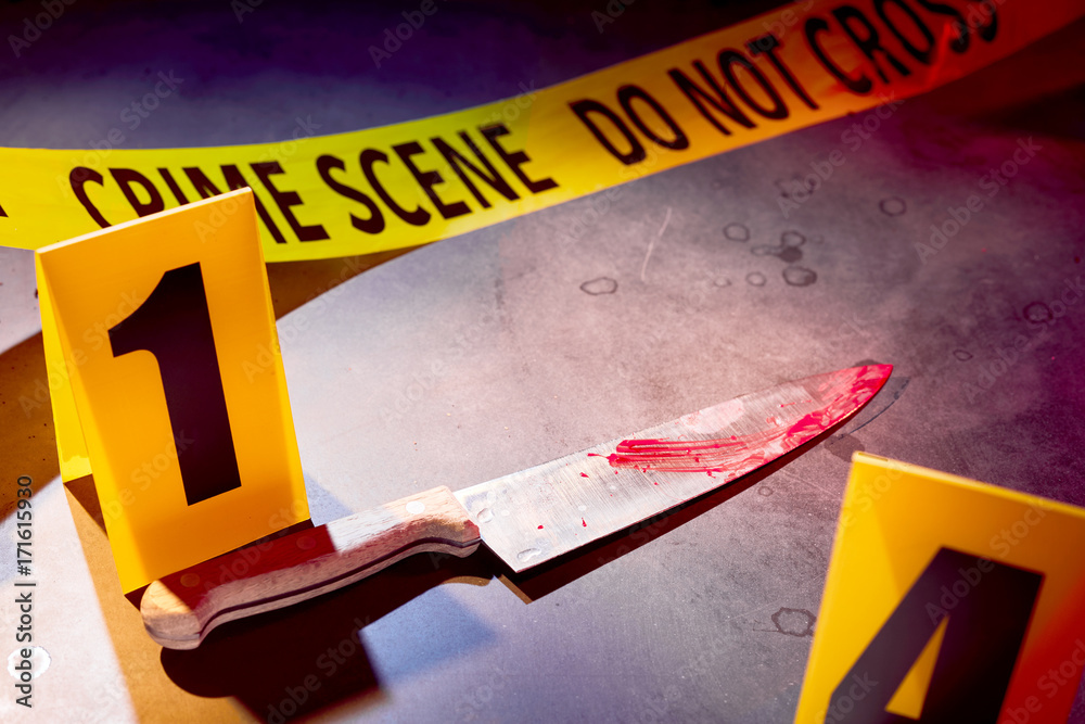 Bloody Knife Crime Scene