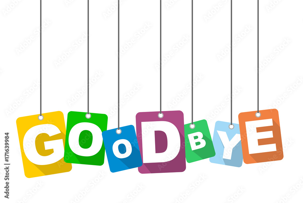 vector illustration background goodbye Stock Vector | Adobe Stock