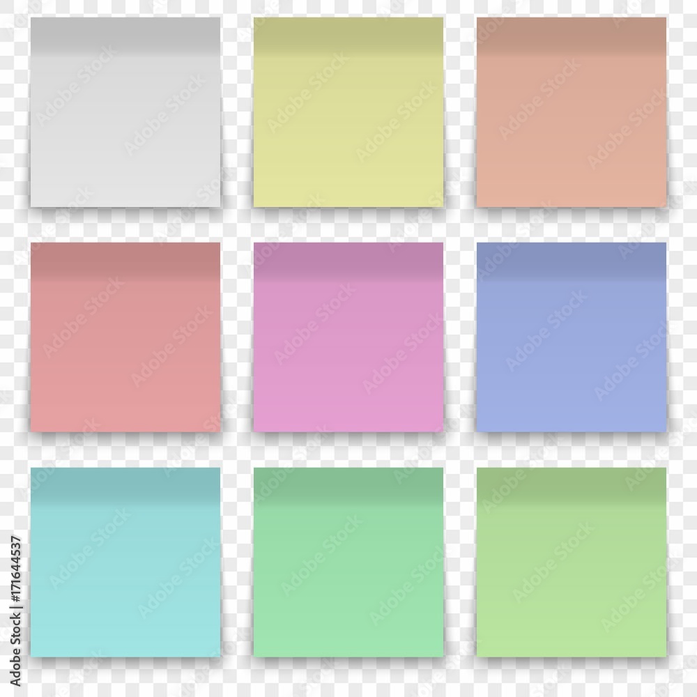 sticky note isolated on transparent background. Office paper sheet ...