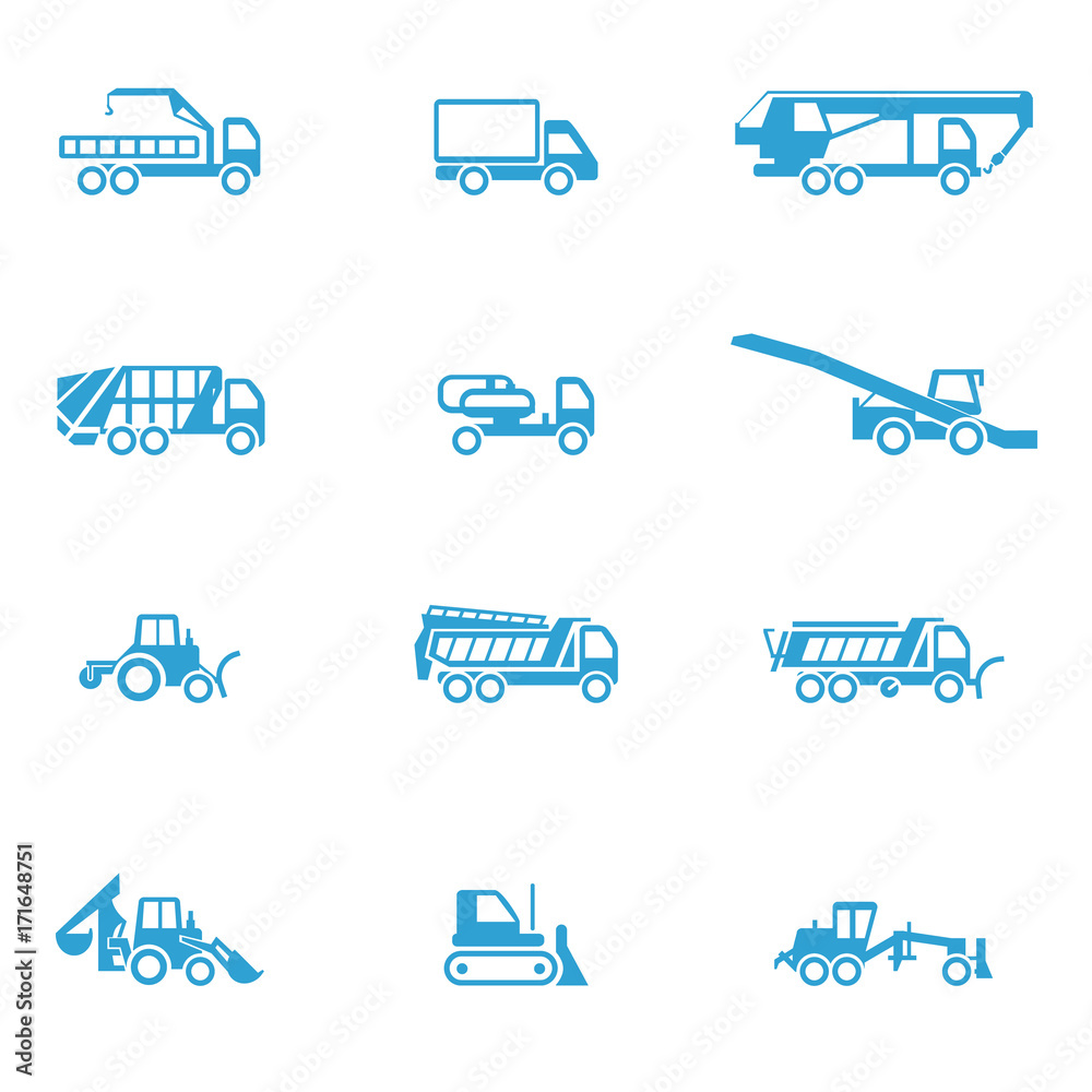 Icons for different types of special vehicles, part 3 / There are icons ...