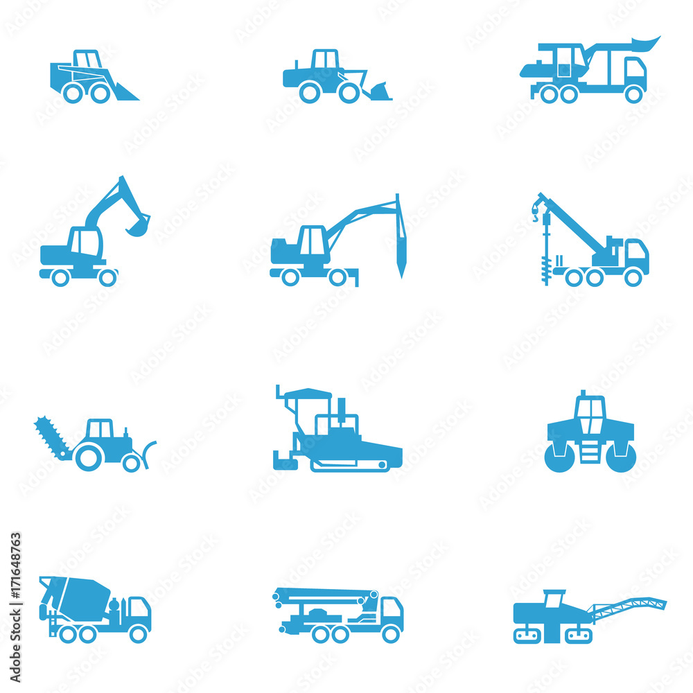 Icons for different types of special vehicles, part 4 / There are icons ...