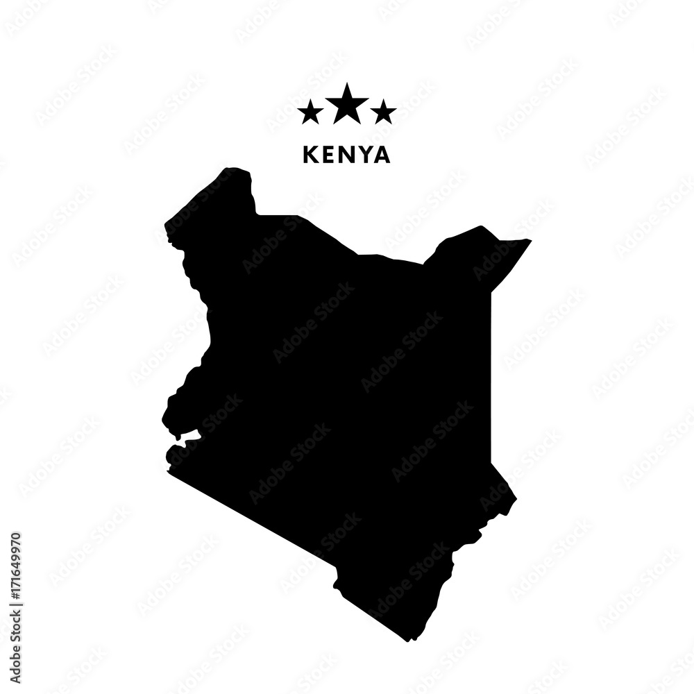 Kenya map. Vector illustration. Stock Vector | Adobe Stock