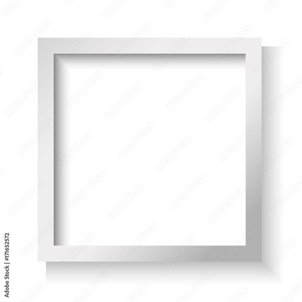 Realistic picture frame isolated on white background, for your ...