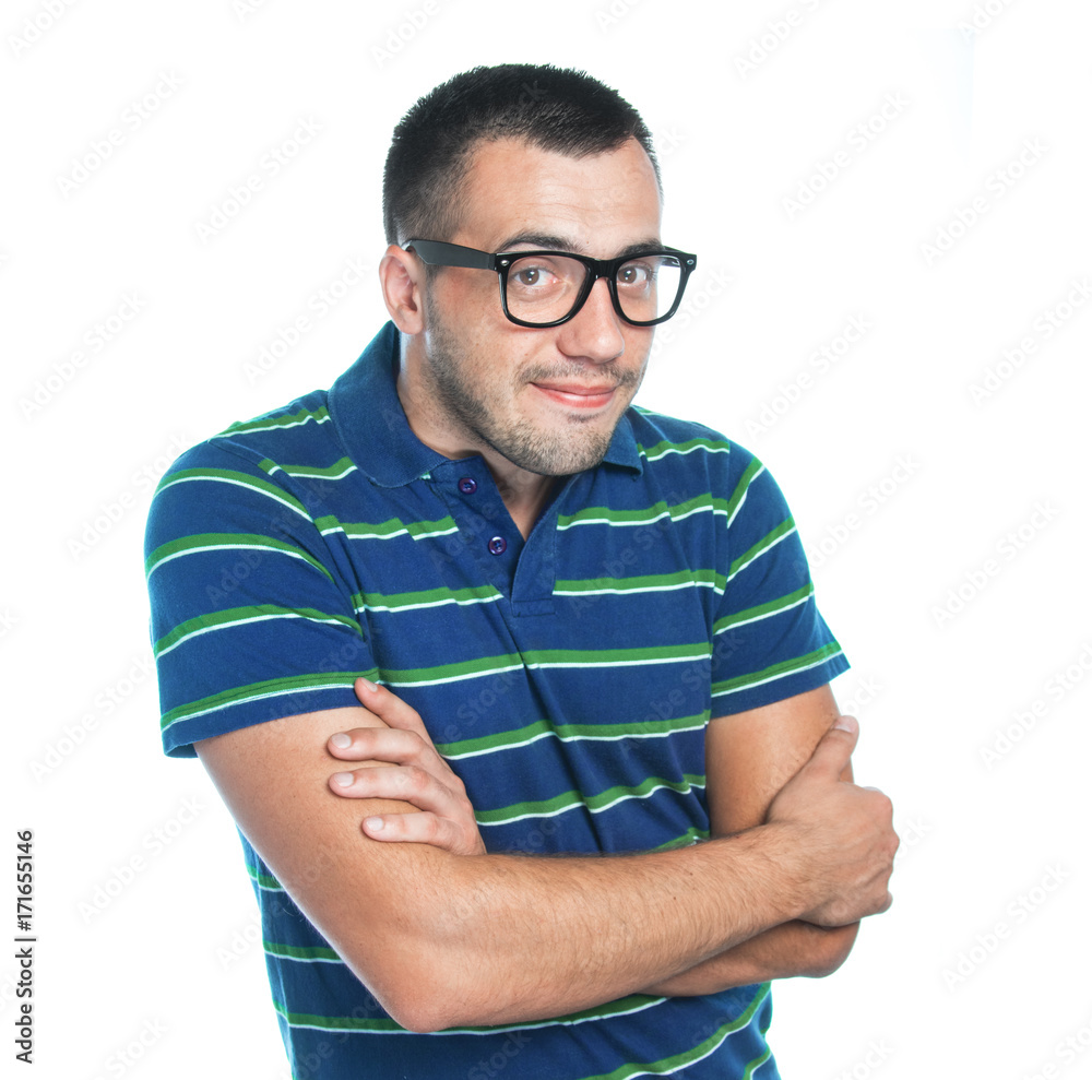 Shy man Stock Photo | Adobe Stock