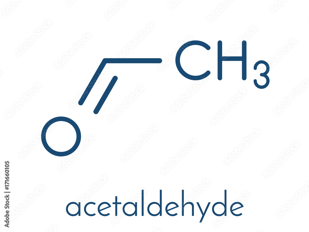 Acetaldehyde Ethanal Molecule Chemical Structure Acetaldehyde Is A
