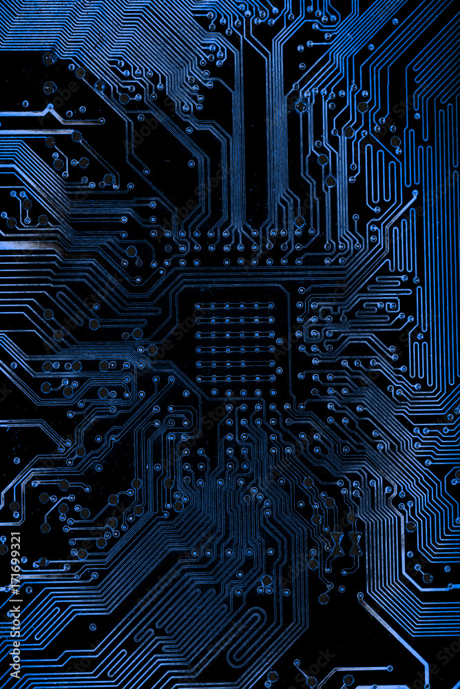 Abstract,close up of Circuits Electronic on Mainboard computer ...