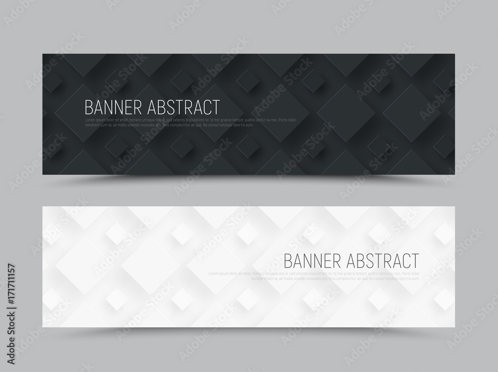 design of a horizontal banner in a minimalist style with a rhombus of ...