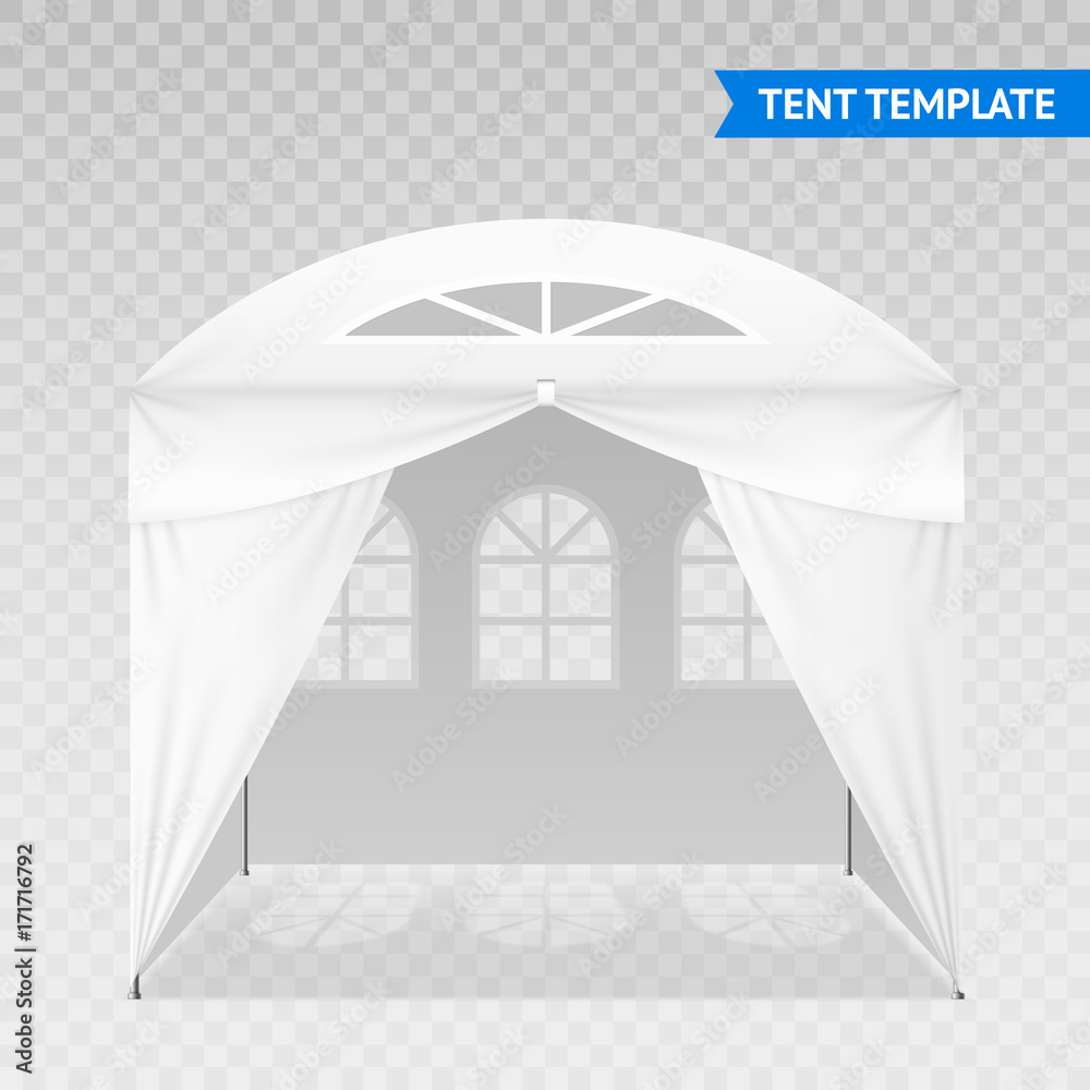 Realistic Tent Template On Transparent Background Stock Vector | Adobe ...