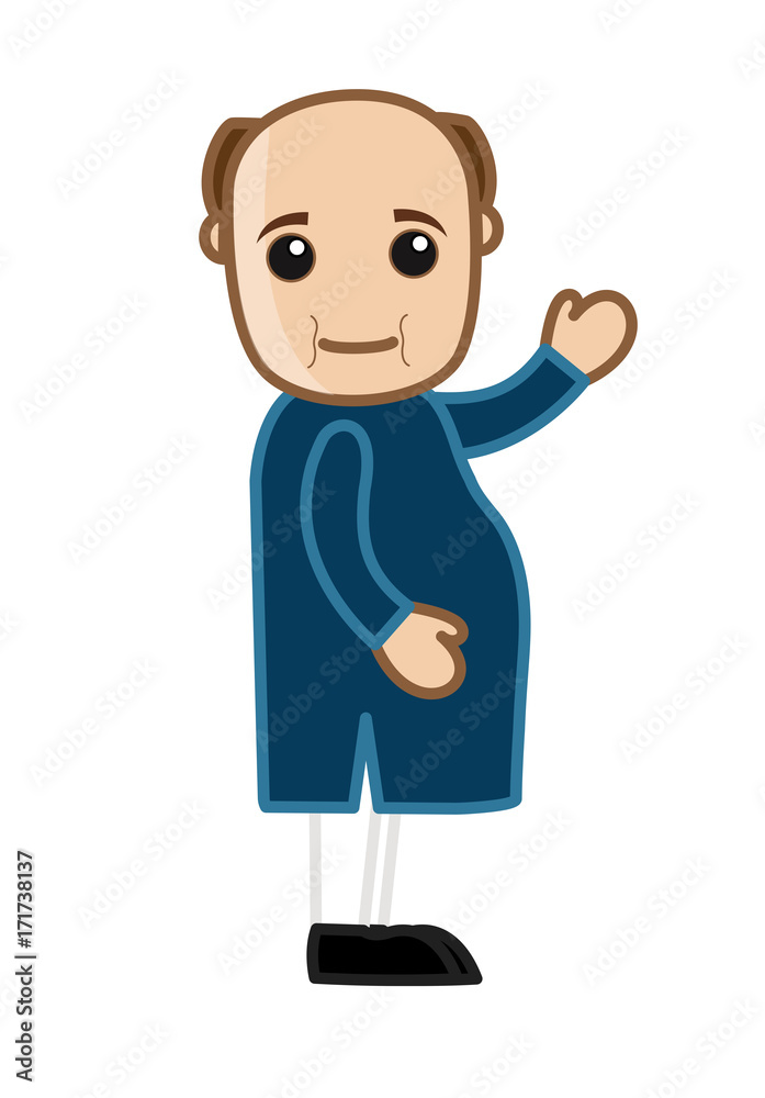 Cartoon Funny Fat Character Stock Vector | Adobe Stock