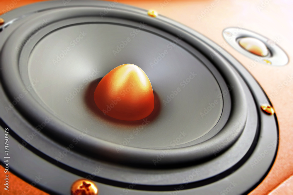 Hi end loudspeakers. Monitor hifi sound system for sound recording ...