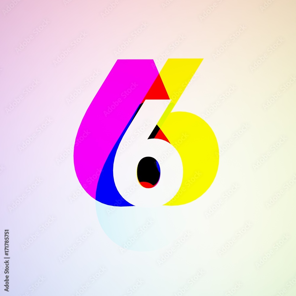 RGB Letters 3D illustration 6 Stock Illustration | Adobe Stock