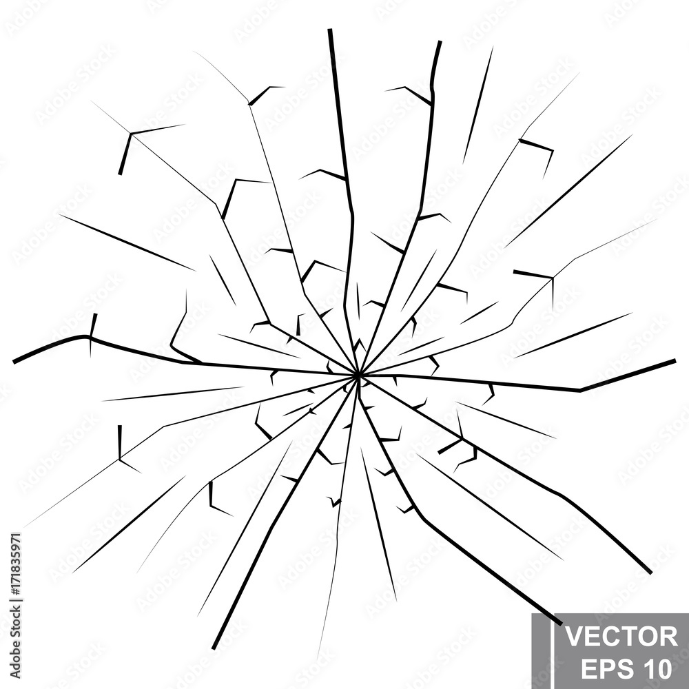 Glass Crack Vector