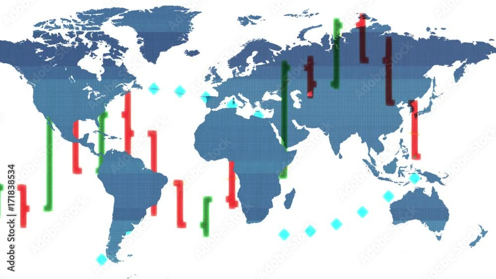 forex stock market chart and HUD earth map on background - new quality ...
