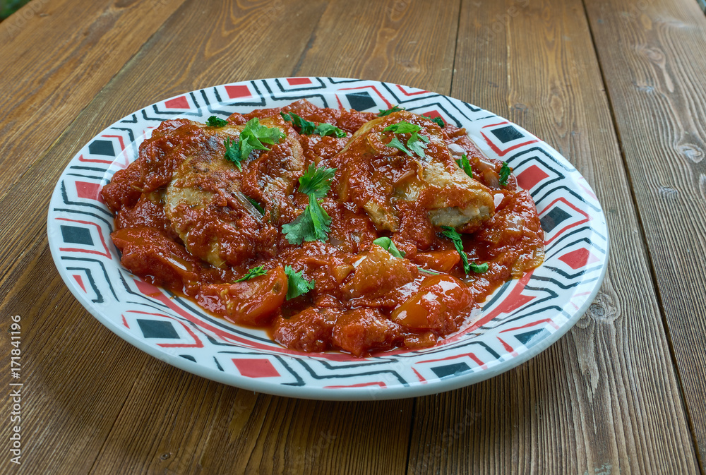 Lahori Red Chicken Karahi Stock Photo | Adobe Stock