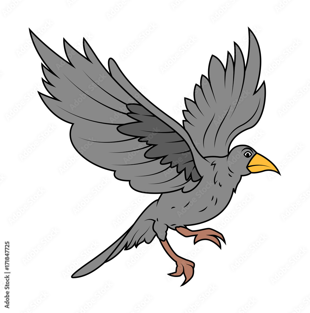 Flying Hawk Cartoon