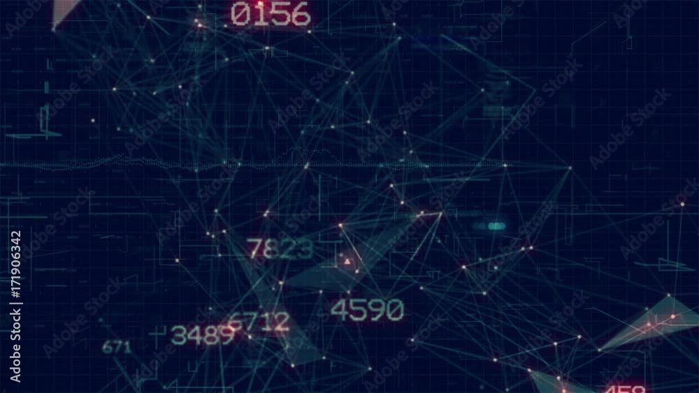 Network / math / numbers / code seamless looping motion background ...