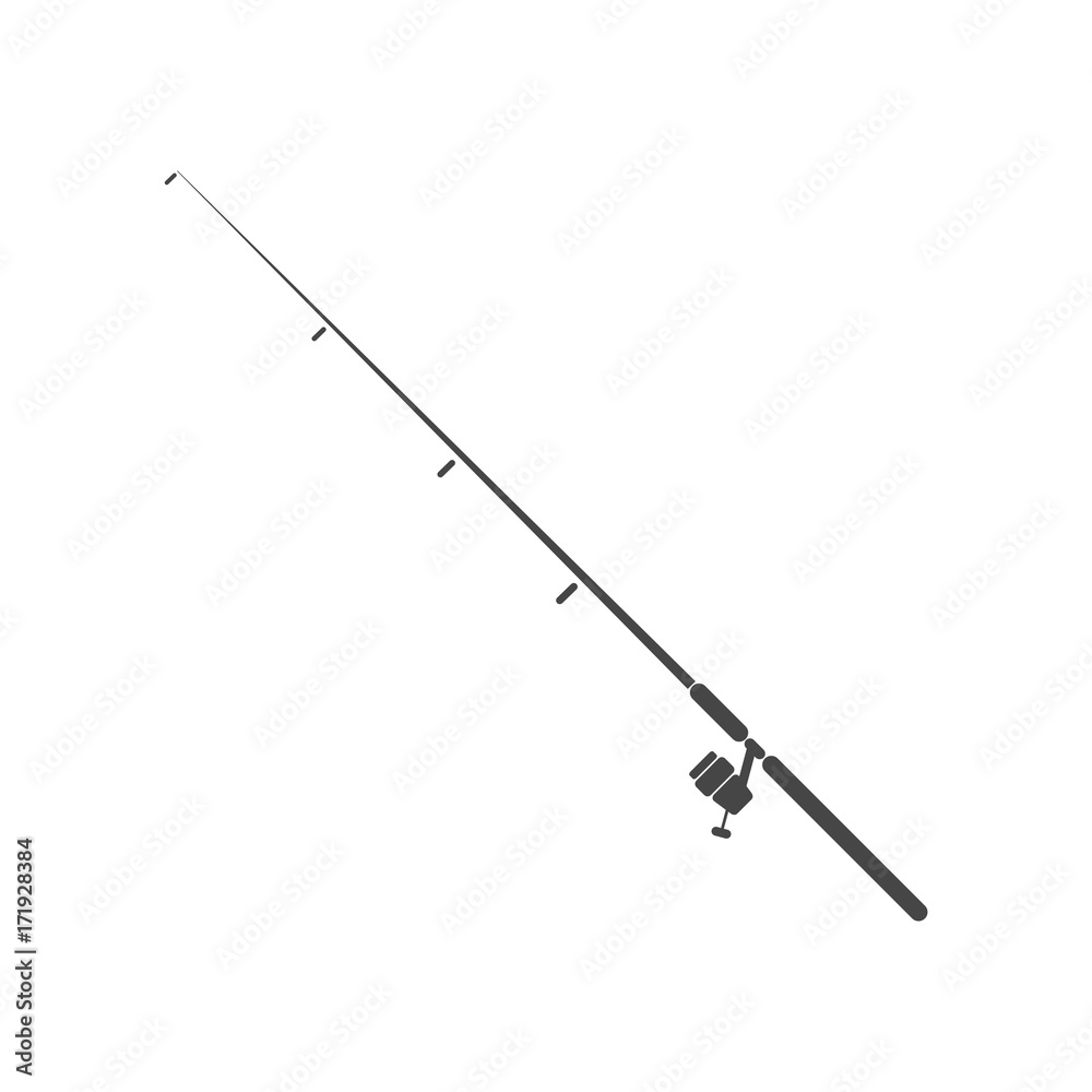 Fishing rod - Illustration Stock Vector | Adobe Stock