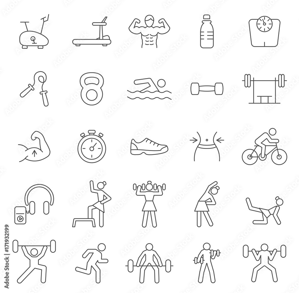 Gym Icon Stock Vector | Adobe Stock