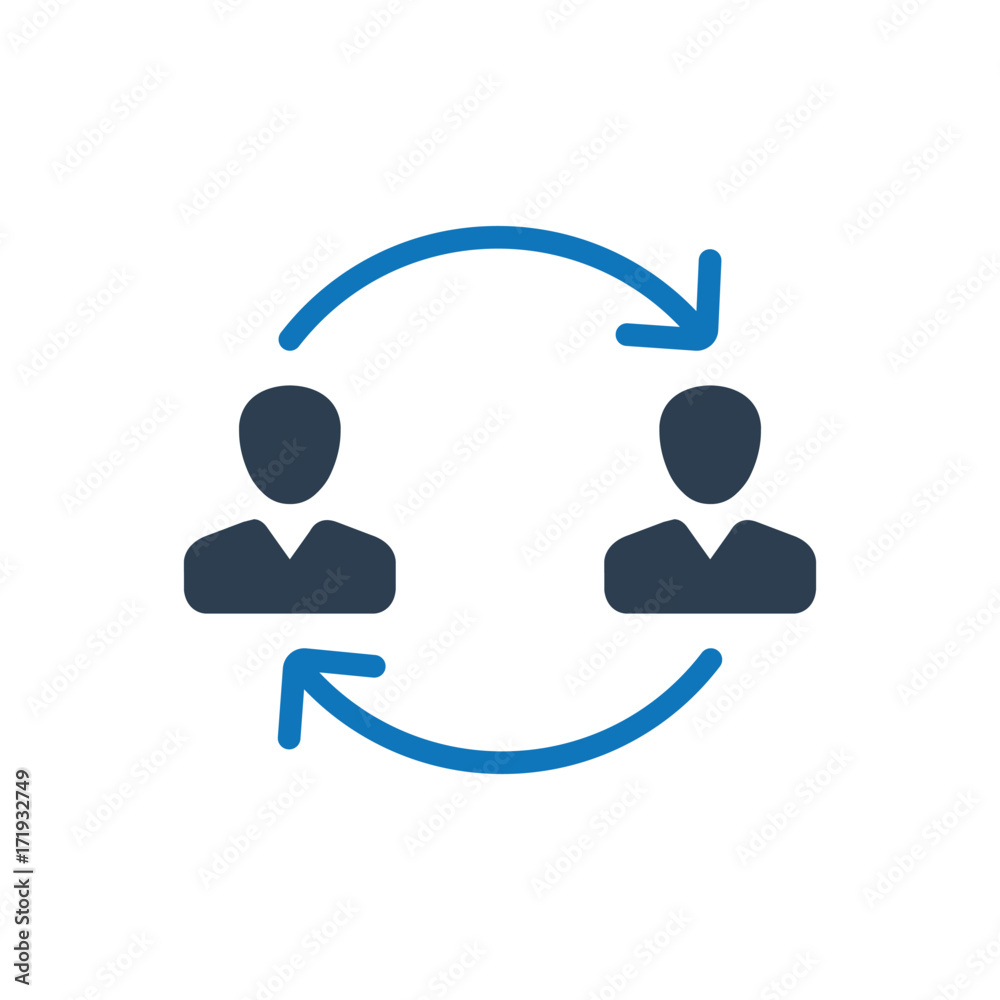 Employee Replacement Icon Stock Vector | Adobe Stock