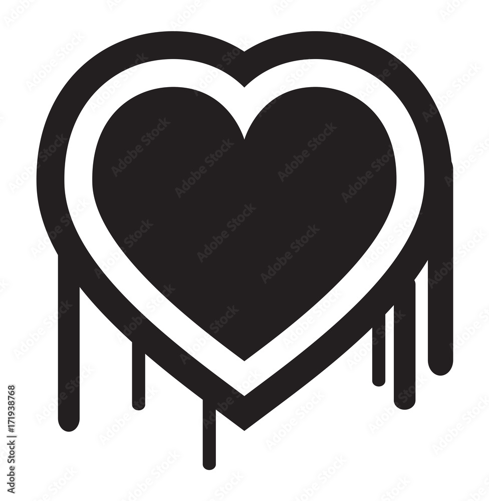 Heart Bleed Vector Illustration Stock Vector | Adobe Stock