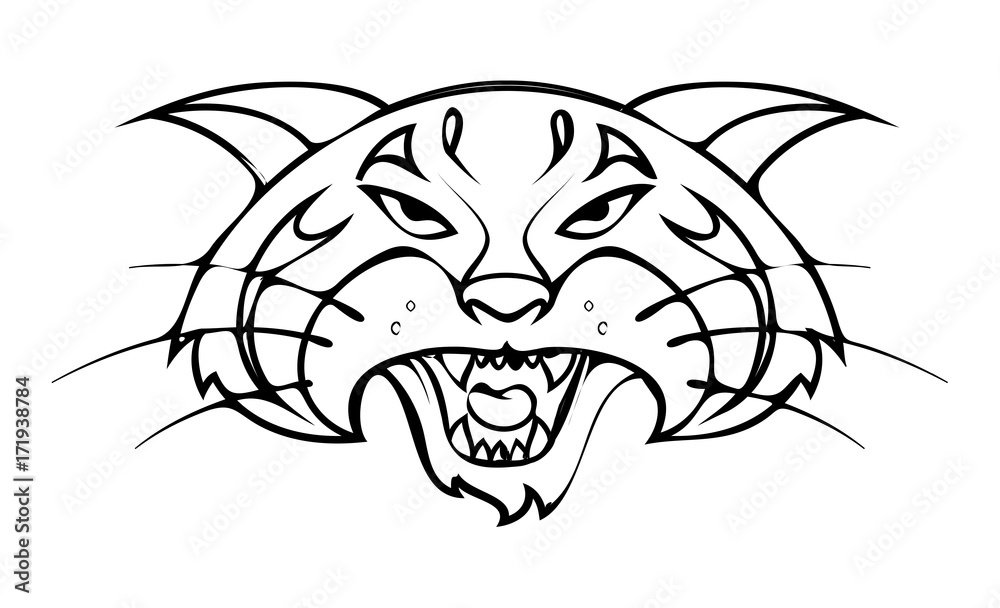 Tiger Mascot Vector Drawing - vector clip-art illustration Stock Vector ...