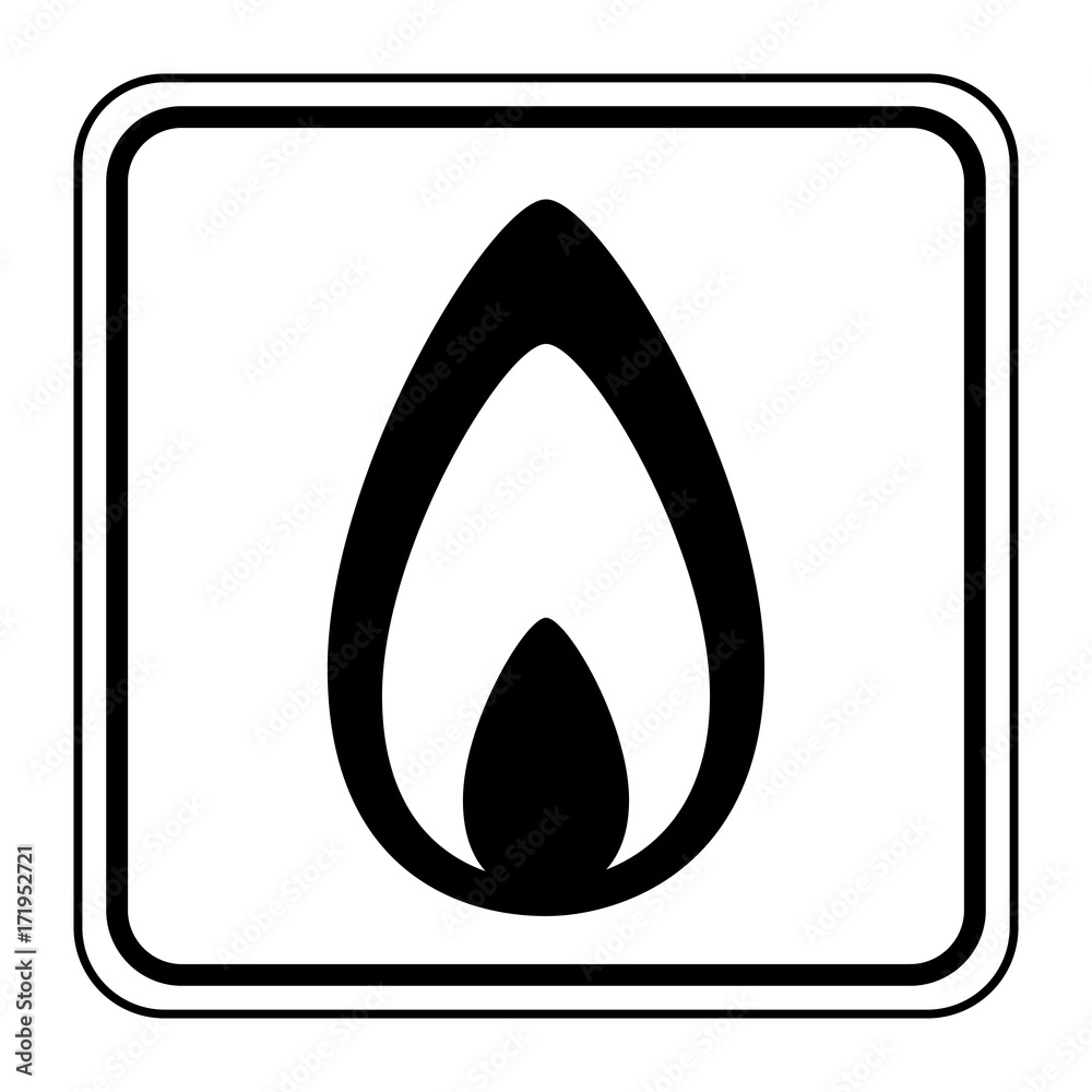 Logo flamme gaz. Stock Vector | Adobe Stock